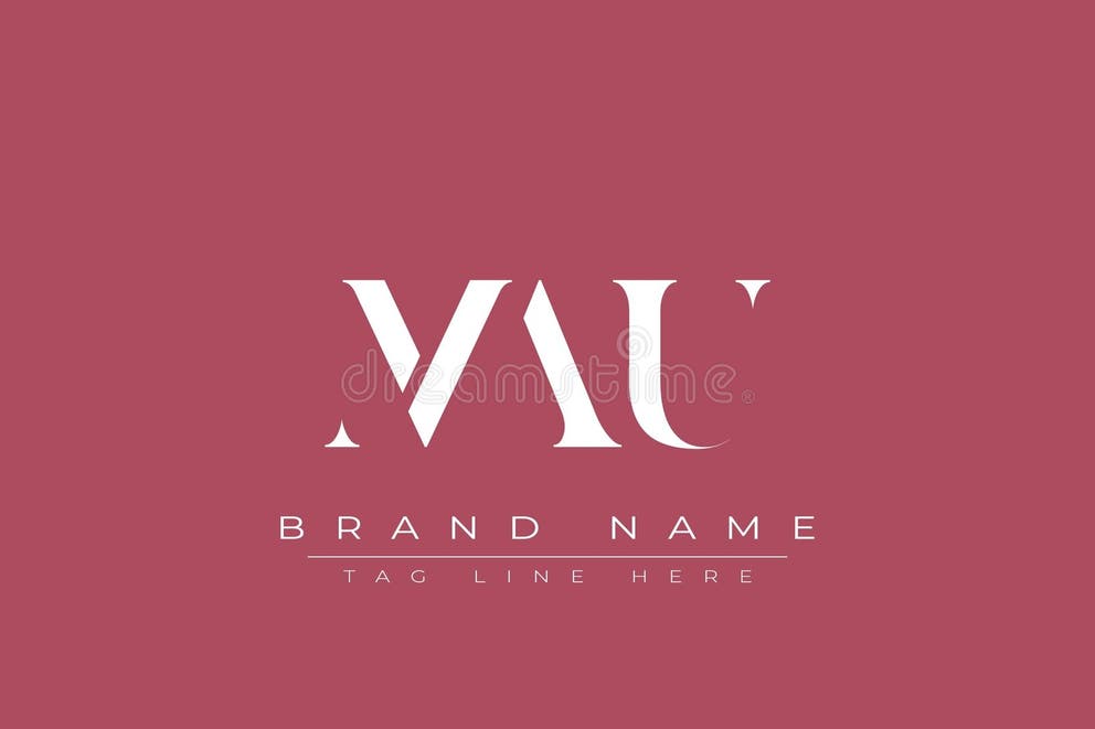 MAU Abstract Letter Logo Design Stock Illustration - Illustration of ...