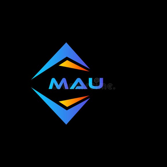 MAU Abstract Technology Logo Design on Black Background. MAU Creative ...