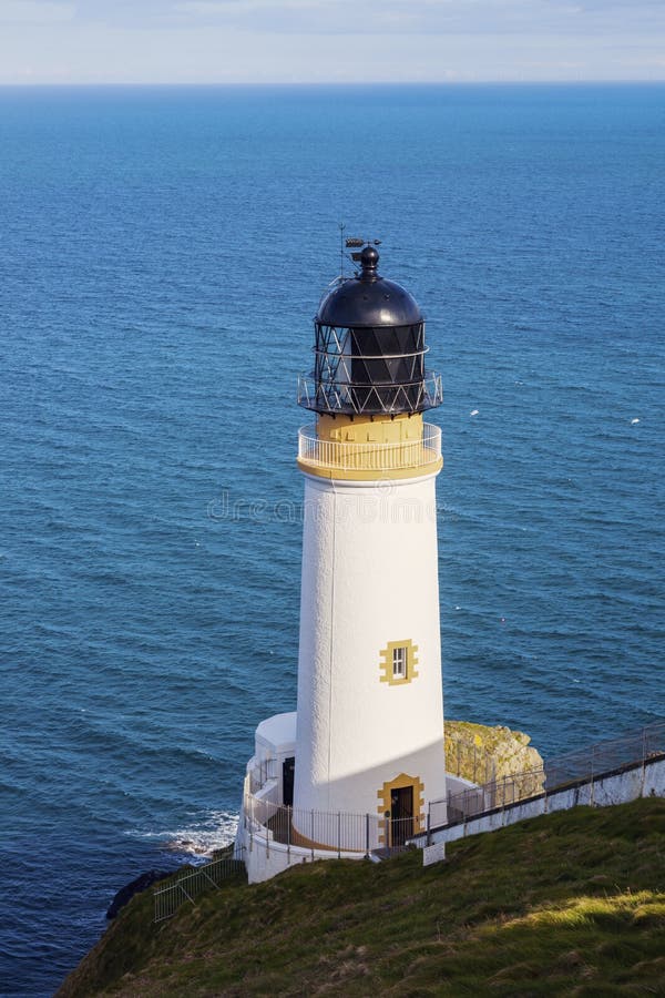 Maughold Head Lighthouse on the Isle of Man Stock Photo - Image of ...