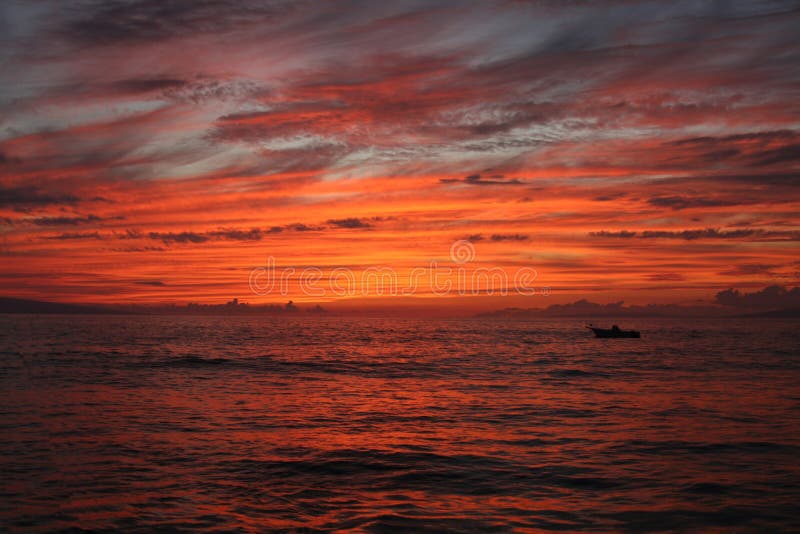 Maui Sunset stock photo. Image of beach, tropical, cruise - 11218316