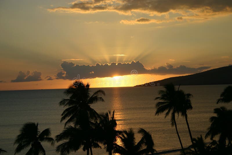 Maui sunset stock photo. Image of dream, beach, landscape - 80568260