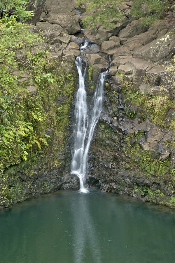 Maui Waterfall stock image. Image of water, tropical - 64251789