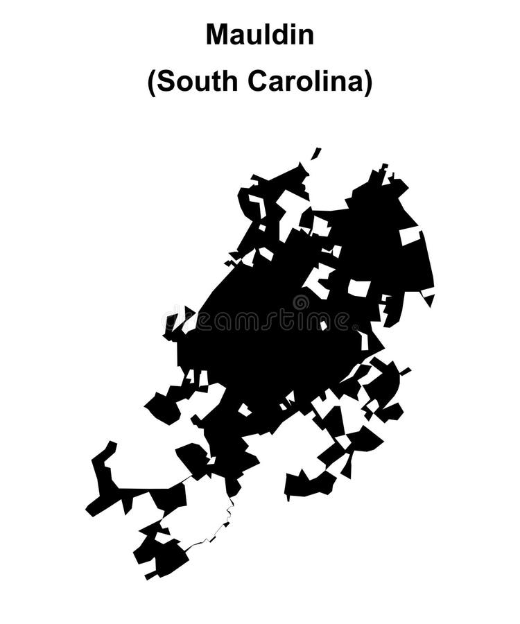 Mauldin outline map stock vector. Illustration of contour - 357534409