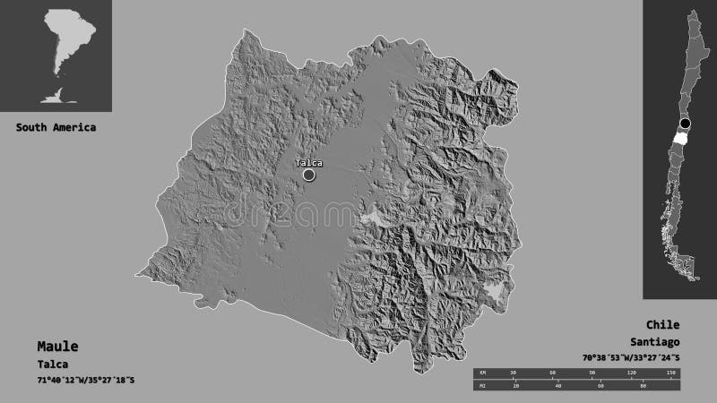 Maule, Region of Chile,. Previews. Bilevel Stock Illustration ...