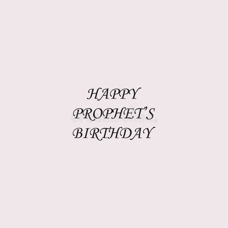 Happy Prophets Birthday Typography Graphic Design Stock Vector ...