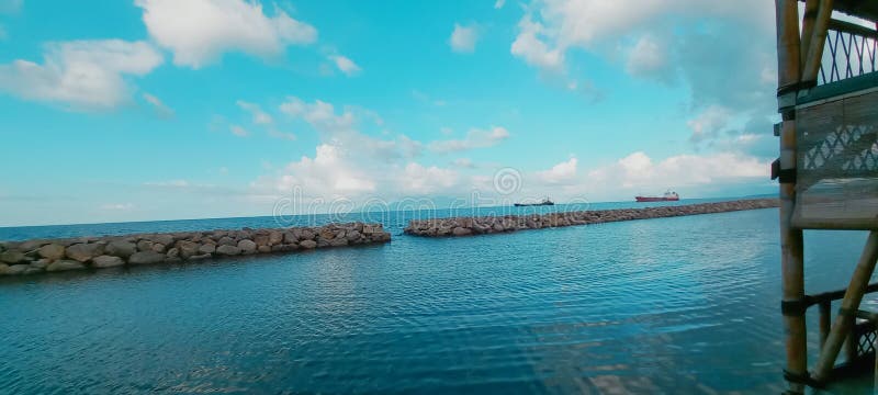 Maumere Beach at Sunday Morning Panorama Stock Photo - Image of maumere ...