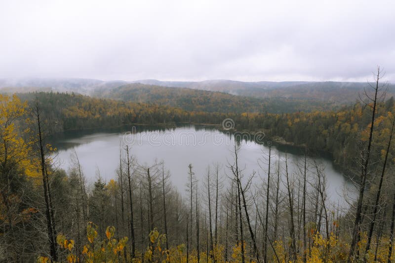 Maurice National Park in Quebec by a Rainy Fall Day Stock Image - Image ...