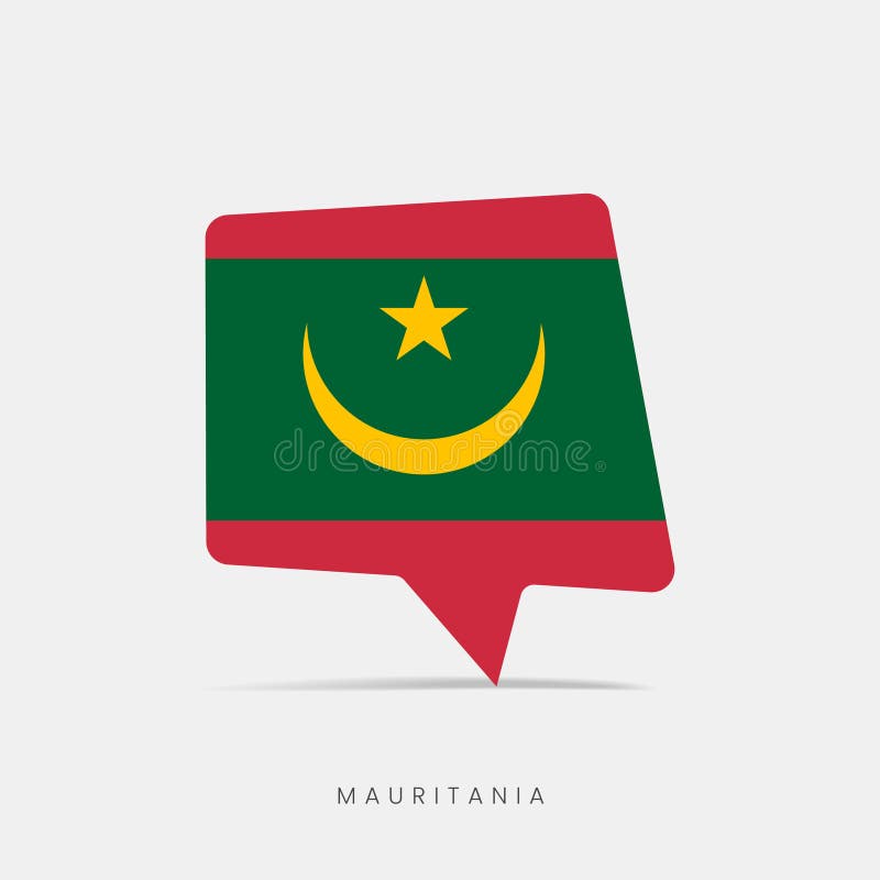 Mauritania Flag Bubble Chat Icon Stock Vector - Illustration of arab ...