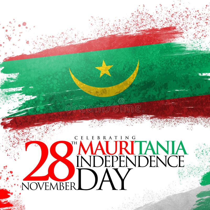 Mauritania Independence Day 28th November Illustration Stock ...