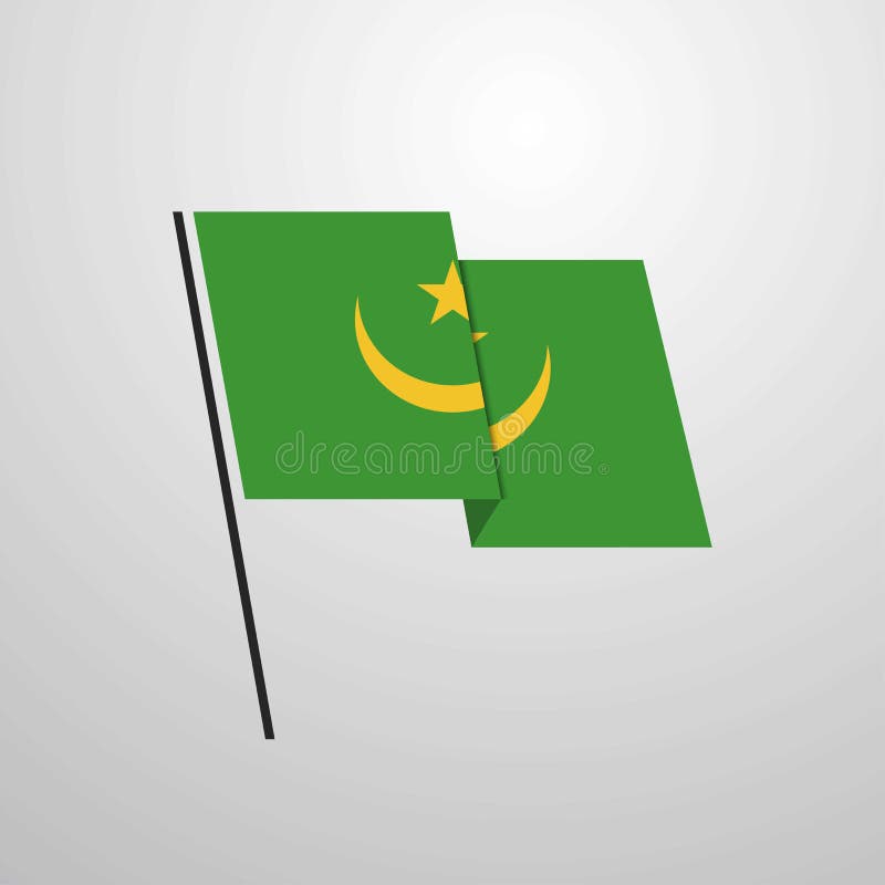 Mauritania Waving Flag Stock Illustrations 1 312 Mauritania Waving