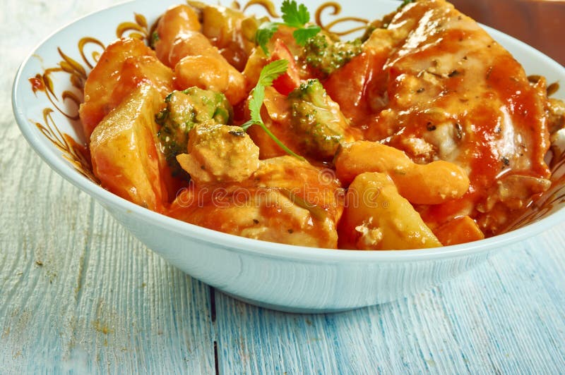 Mauritian chicken curry stock photo. Image of vegetables - 181909350