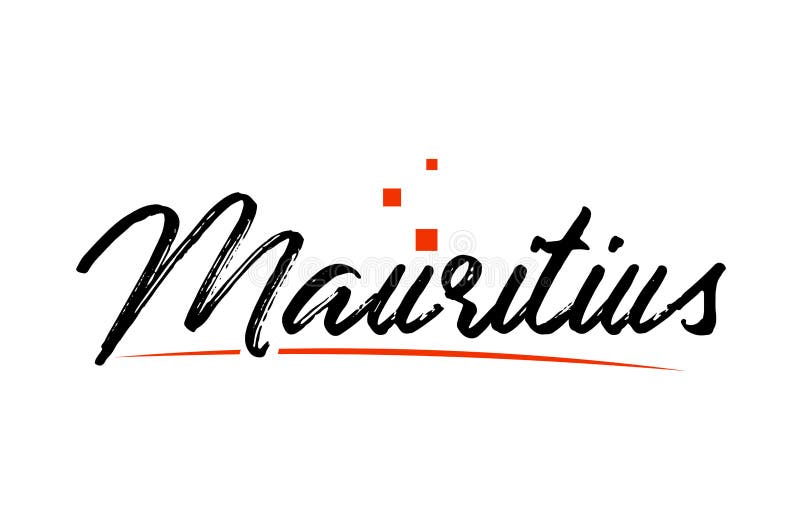 Mauritius Country Typography Word Text for Logo Icon Design Stock ...