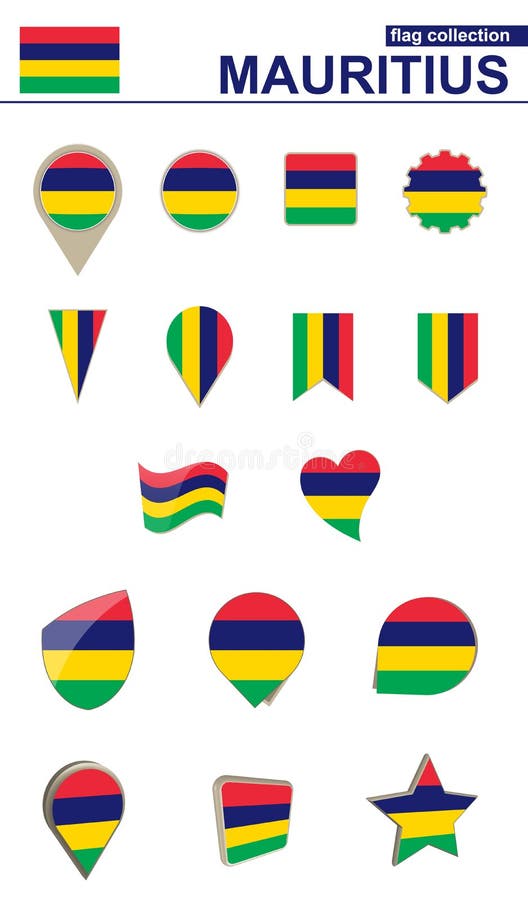 Mauritius - Vlag Heeft Eenvoudige Vlaggen Van Mauritius Met Drie ...