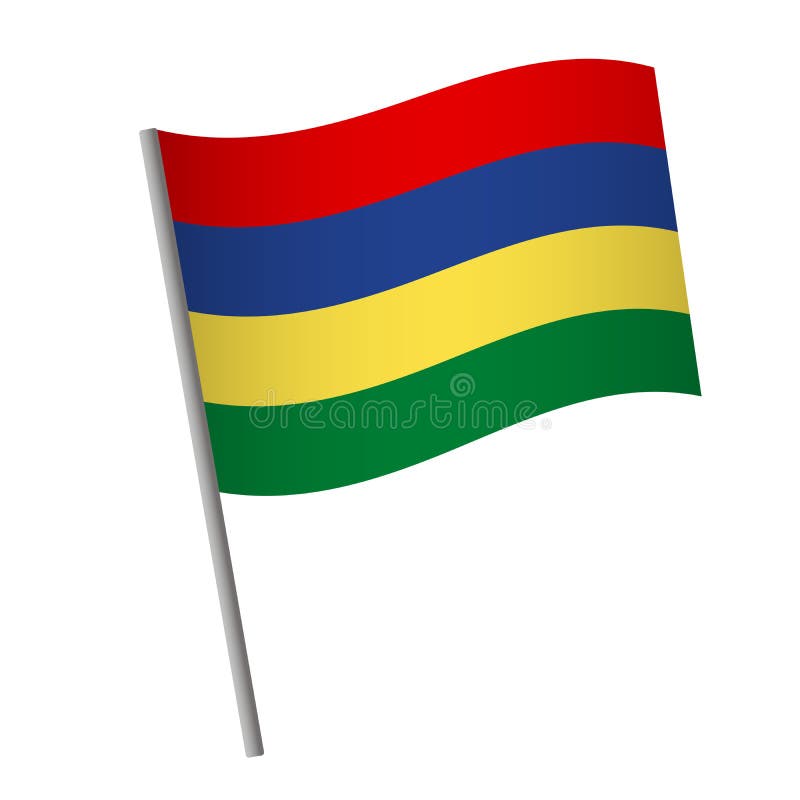 Mauritius flag icon stock illustration. Illustration of symbol - 136853975