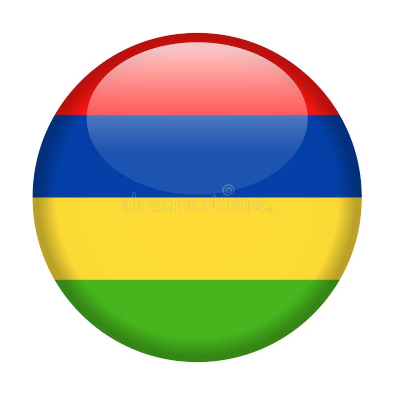 Mauritius Flag Vector Round Icon Stock Illustration - Illustration of ...