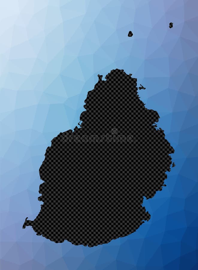 Mauritius geometric map. stock vector. Illustration of business - 174654368