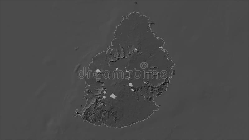 Mauritius Highlighted. Bilevel Stock Illustration - Illustration of ...