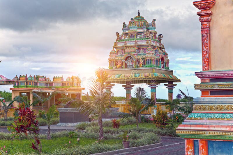 Mauritius. Hindu temple stock photo. Image of statue - 36722720