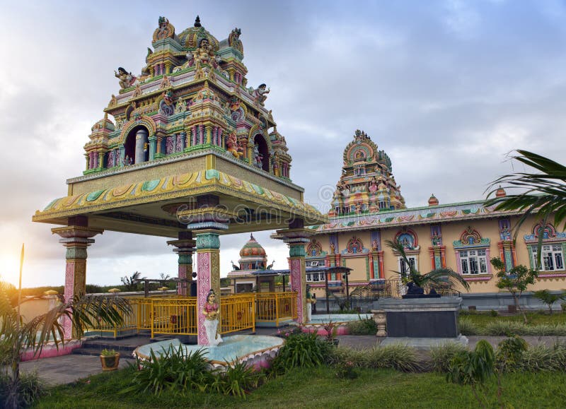 Mauritius. Hindu temple. stock photo. Image of statue - 36722720