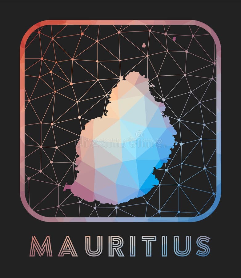 Mauritius map design. stock vector. Illustration of poly - 177422998