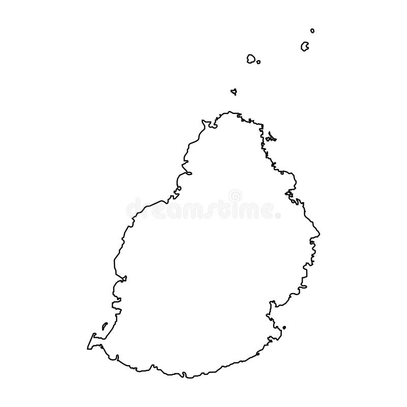 Mauritius map icon stock vector. Illustration of city - 311936616
