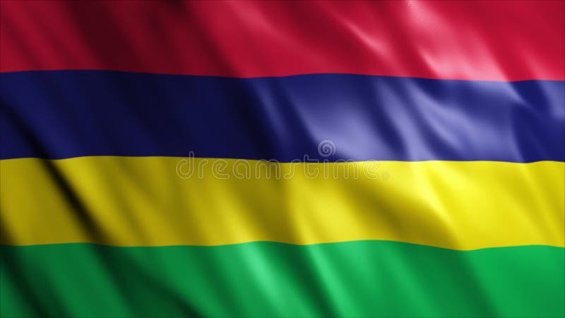 Mauritius National Flag Video Animation Stock Footage - Video of ...
