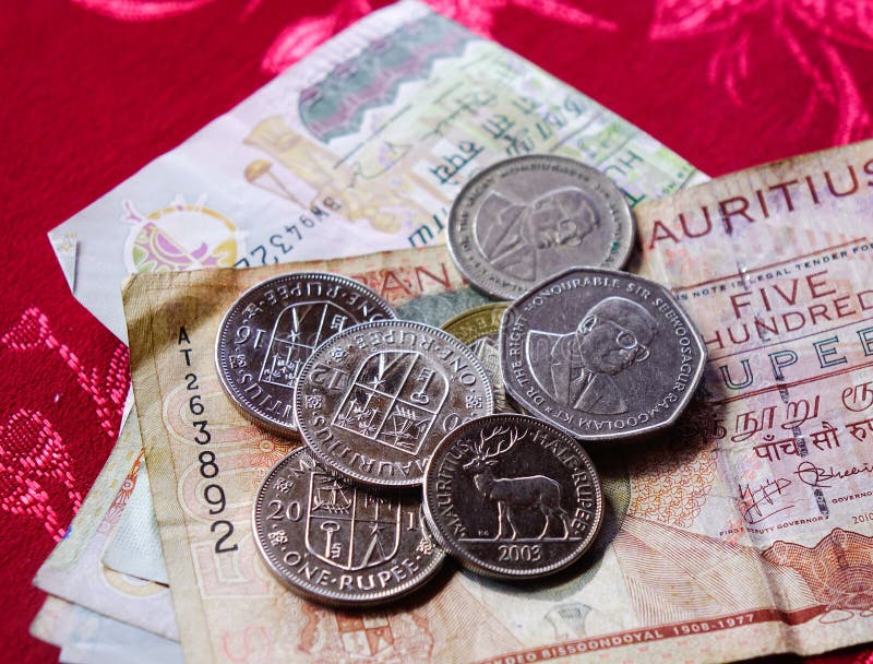 Mauritius Rupee Notes and Coins Stock Image - Image of change, economic ...