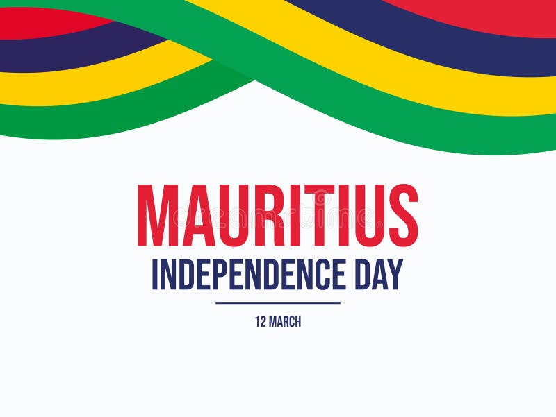 Mauritius Independence Day Poster Vector Illustration Stock Vector ...