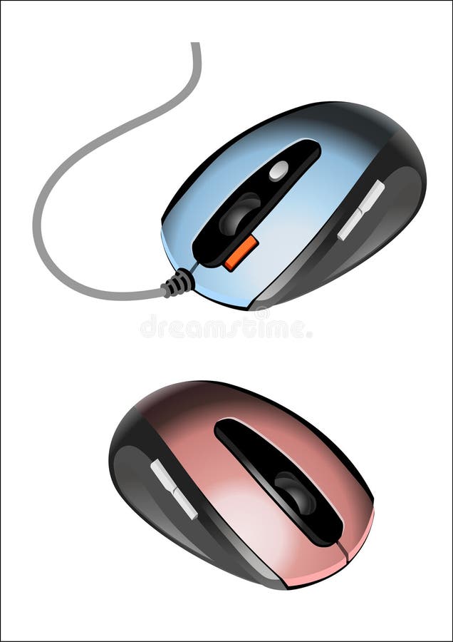 Zwei Computermäuse vektor abbildung. Illustration von computer - 9391657