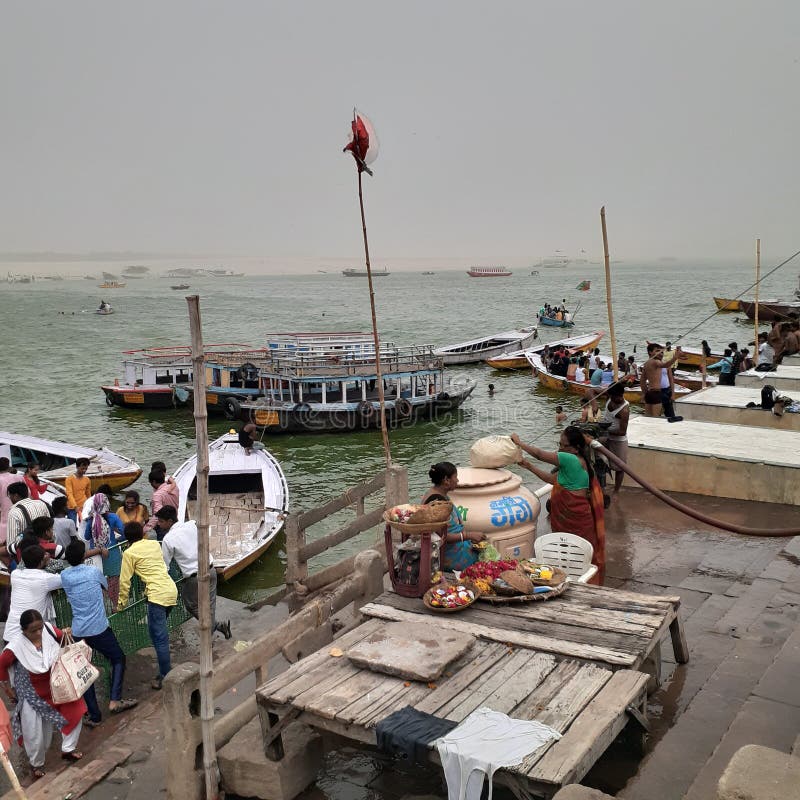 Holy place in varanasi editorial image. Image of mausam - 152531850