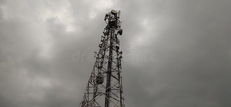 Weathers mobile tower stock photo. Image of tower, weather - 182591878