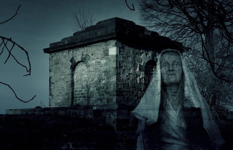 Mausoleum Tomb Ghost stock photo. Image of lady, pyramidal - 92620808