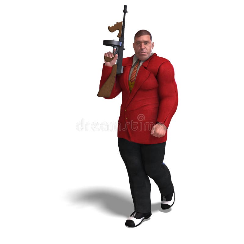 Mauvais Homme De Canon De Mafia Illustration Stock - Illustration du ...