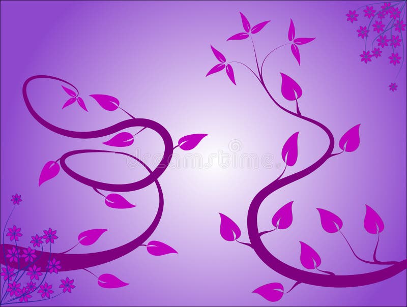 Mauve Floral Background stock vector. Illustration of leaves - 4711489