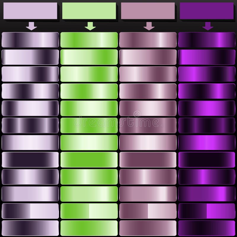 Mauve Metallic Gradient Palette Stock Illustrations – 89 Mauve Metallic ...