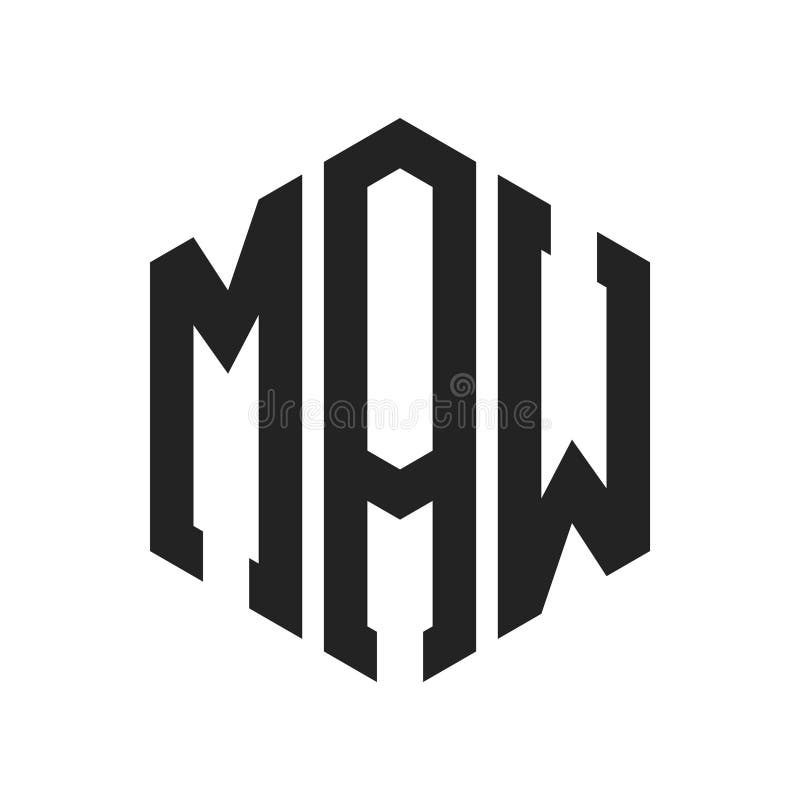 MAW Logo Design. Initial Letter MAW Monogram Logo Using Hexagon Shape ...