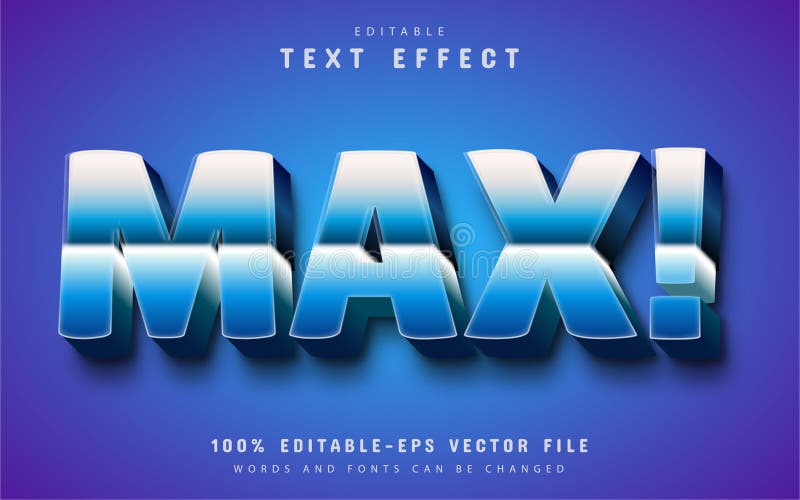 Max Cartoon Style Text Effect Stock Vector - Illustration of logo ...