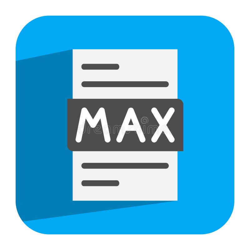 Max Document Flat Icon. Stylish File Icon Design for Developers and ...