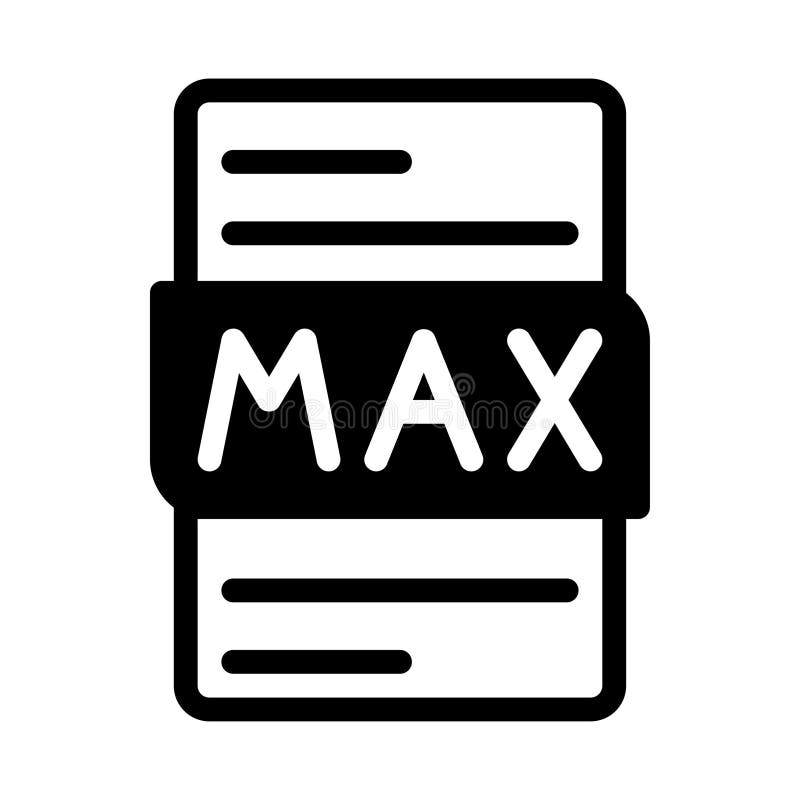 Max File Type Icon. Files Document Graphic Design. with Outline Style ...