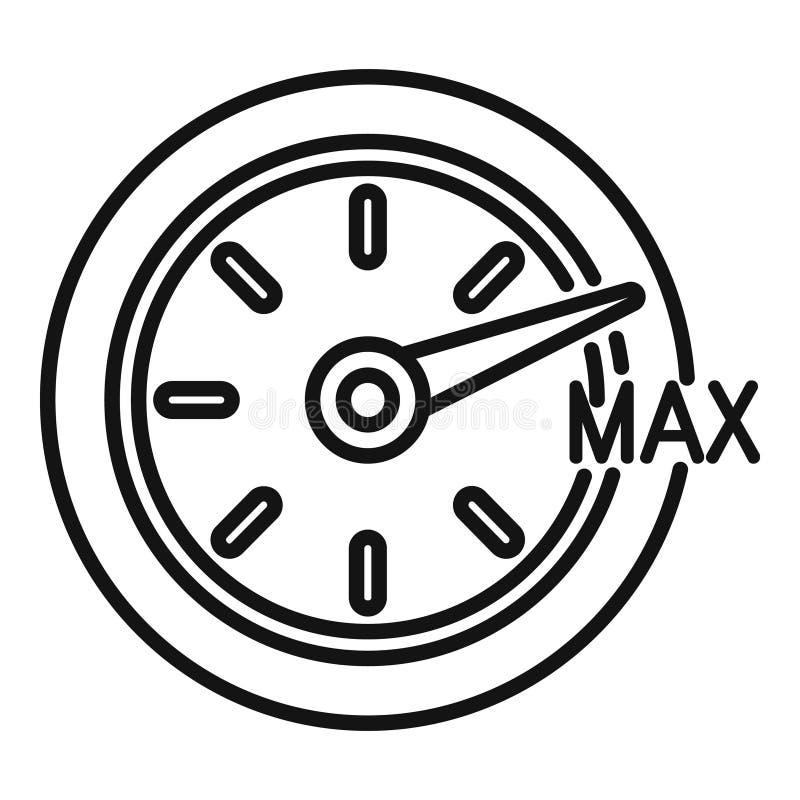 Max Gauge Velocity Icon Outline Vector. Dark Shoe Meter Stock Vector ...