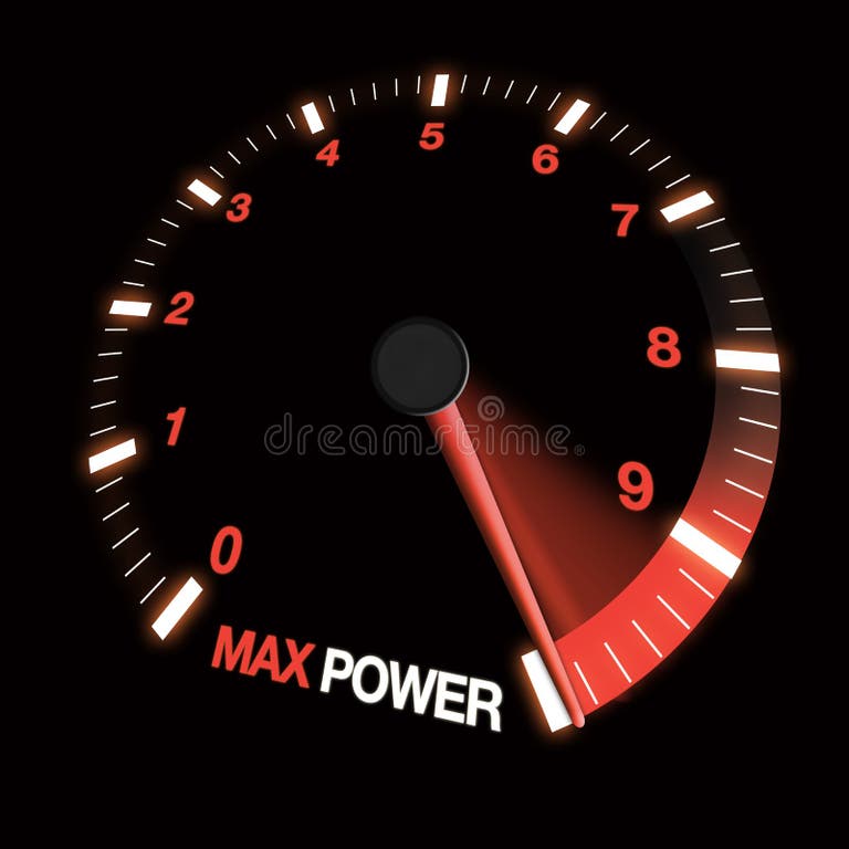 Max power speed dial stock image. Image of power, black - 16063749