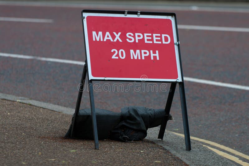 Max speed sign stock image. Image of work, temporary - 56912475
