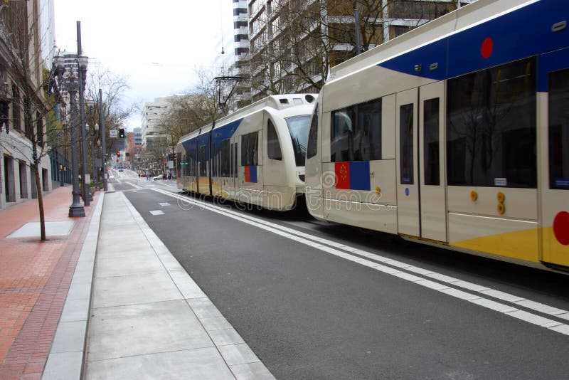 Max train, Portland or. stock image. Image of fast, economical - 13443905