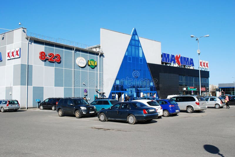 Maxima Shop Center in Vilnius City Ukmerges Street Editorial ...