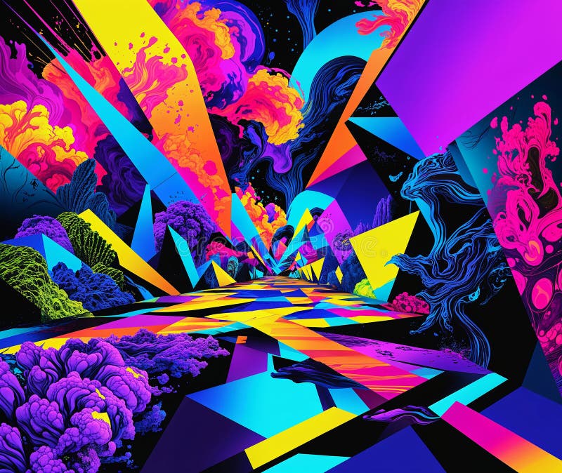 Maximalism Design with Bold Colors and Large Patterns Stock ...