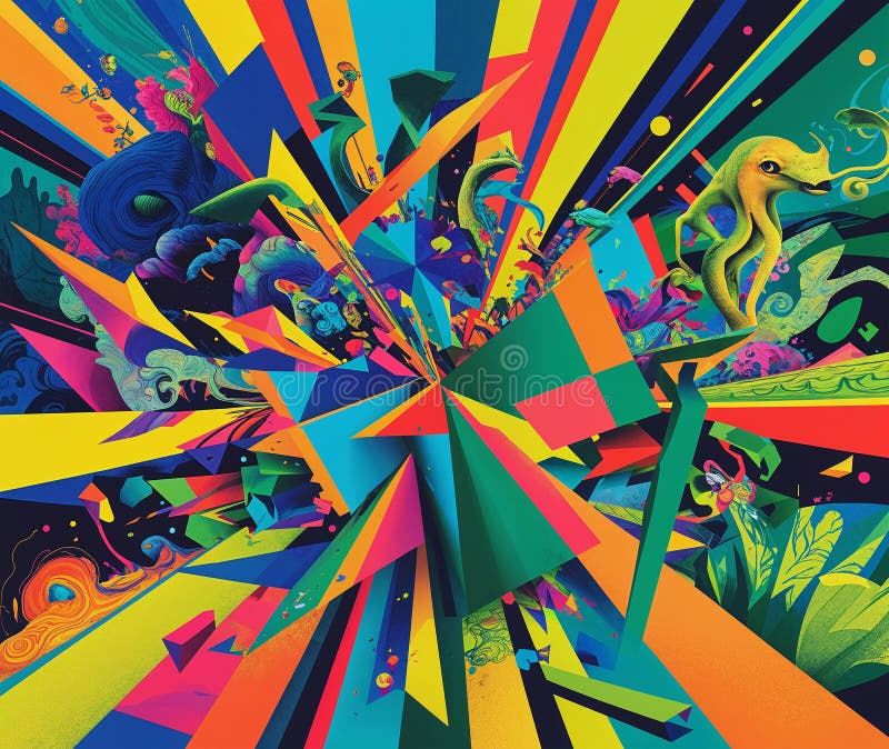 Maximalism Design with Bold Colors and Large Patterns Stock ...