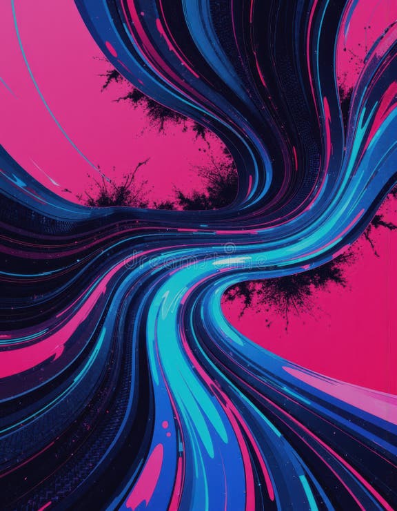 Maximalist Graphic Pattern with Layered Visual Complexity in Vibrant ...