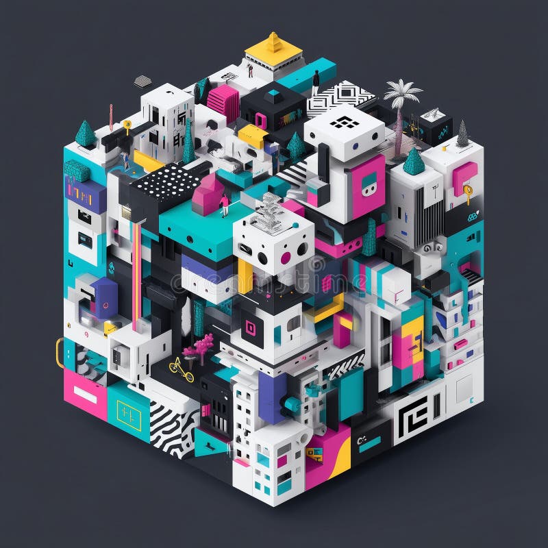 Maximalist Psychedelic Object with Glowing Gradients and Complex Layers ...