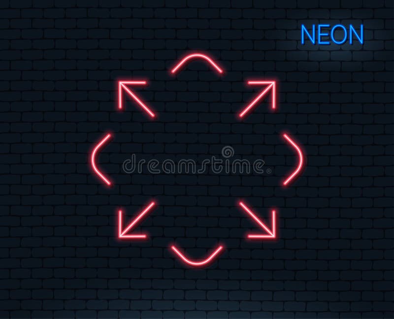 Neon Maximize, Minimize Screen Signs Vector Isolated on Brick Wall ... Neon Maximize, Minimize Screen Signs Vector Isolated on Brick Wall ...