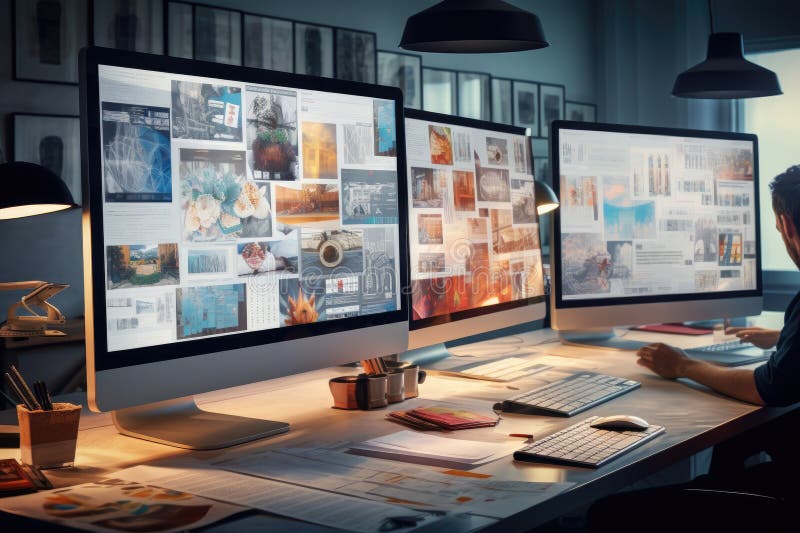 Maximize Efficiency: Multiple Screen Setups with Distinct Work Projects ...